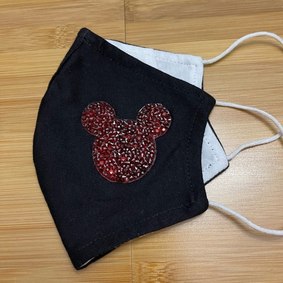 Accessories | Disneys Mickey Mouse Red Rhinestone Adult Face Mask ...